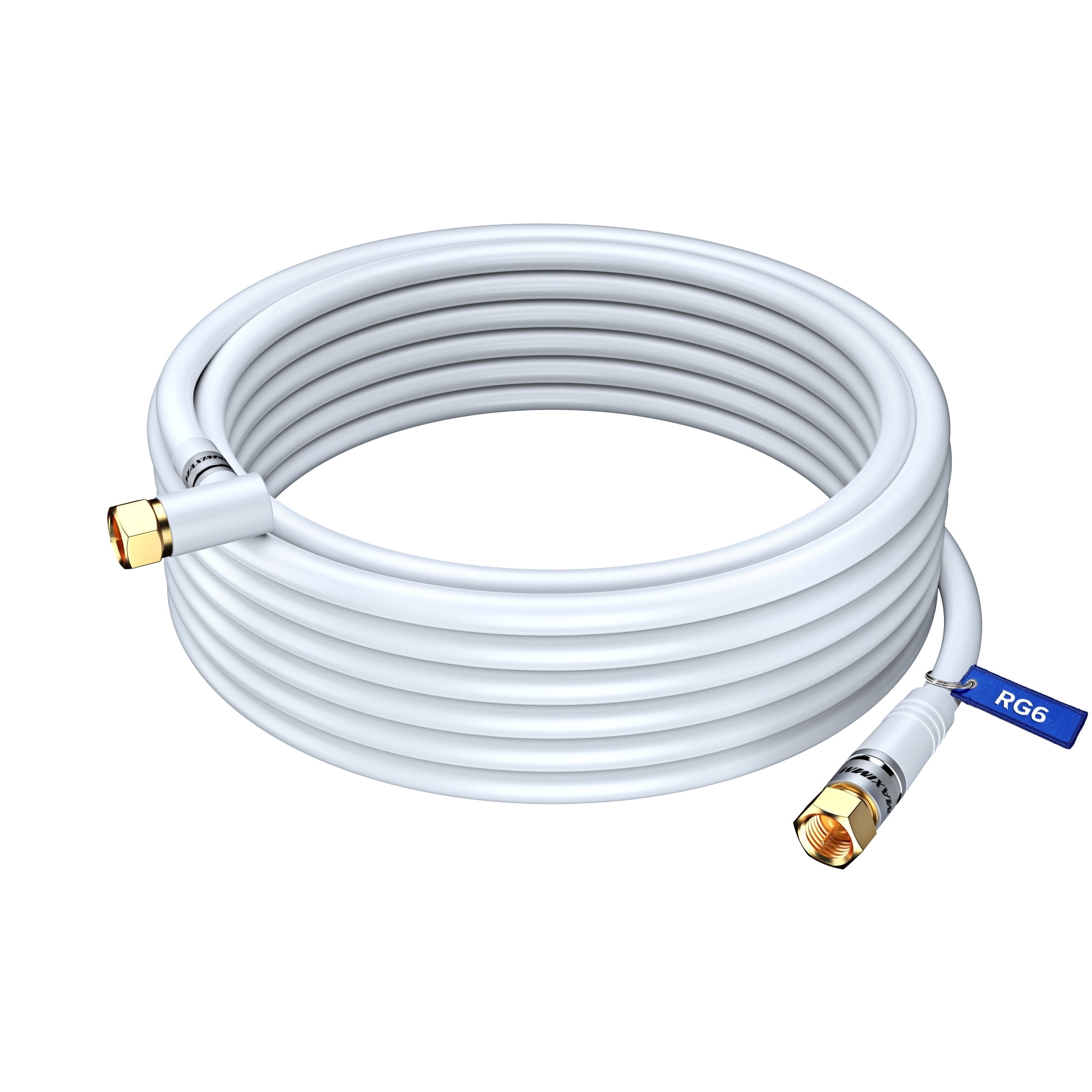 Coaxial Cable RG6 Coax Cord (30 Foot) Triple Shielded Wire CL3 in-Wall ...