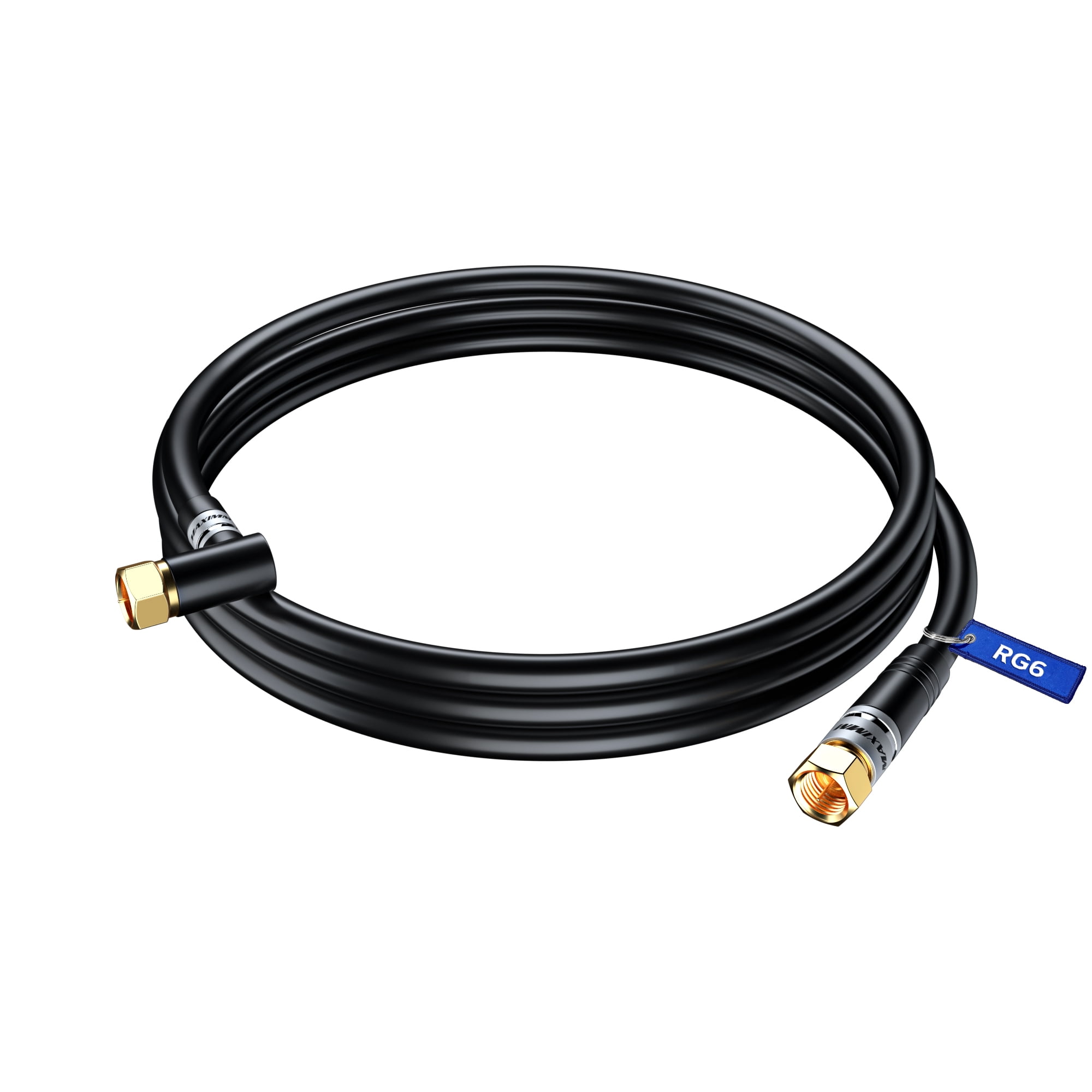 Coaxial Cable RG6 Right Angle with 90Â° connectors on Both Ends, 4 ft ...