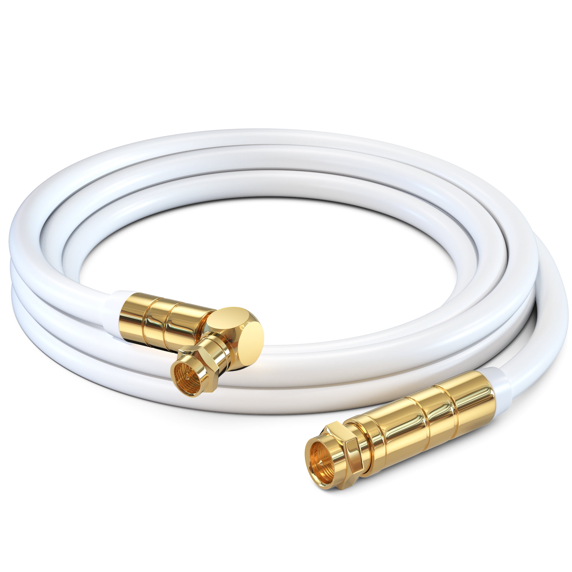 Coaxial Cable RG6, with a Right Angle 90Â° Connector, 5 ft, Coax Cable ...