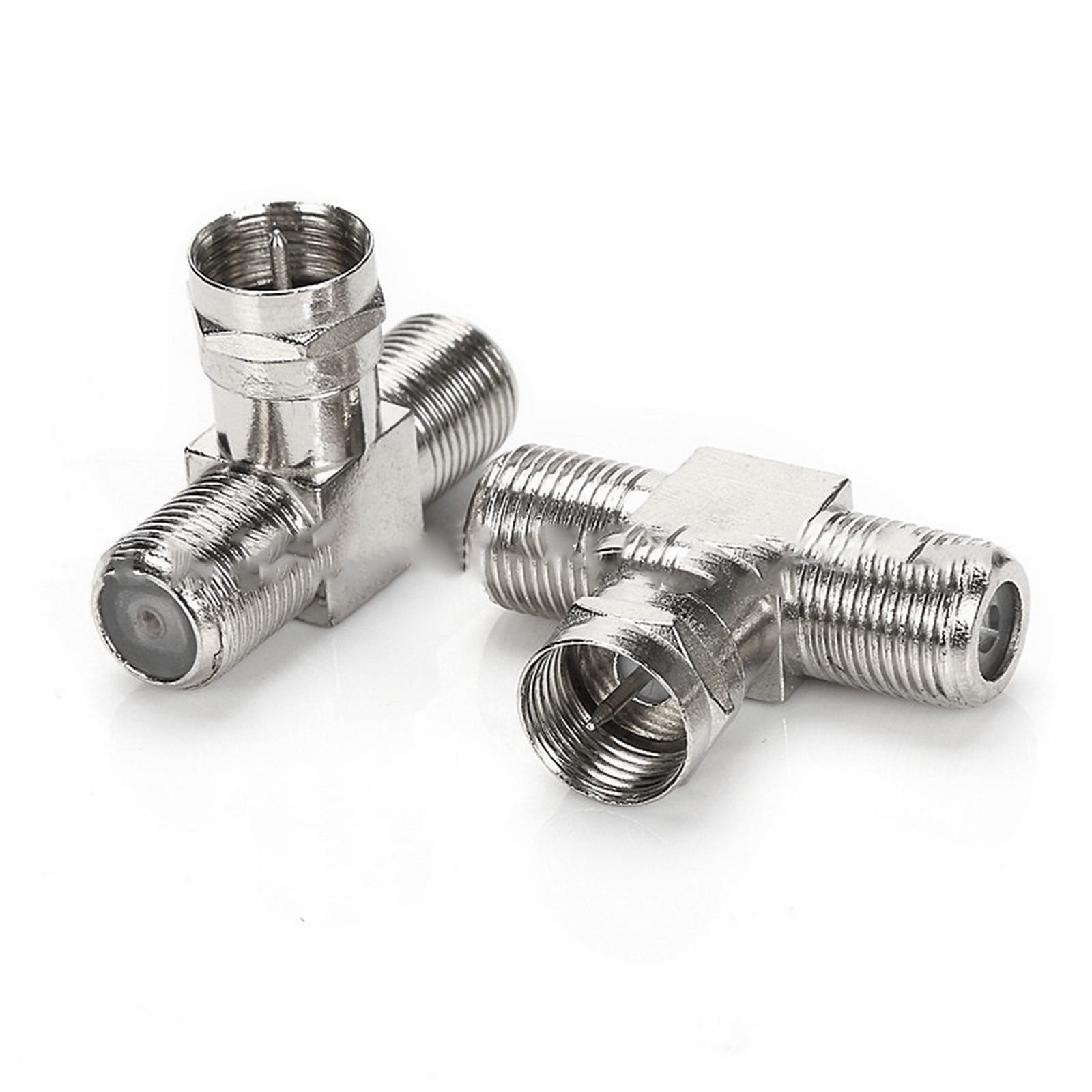 Coaxial Cable Splitter, TV Splitter 2 in 1 Out 2-Pack F Type RG6 Male ...
