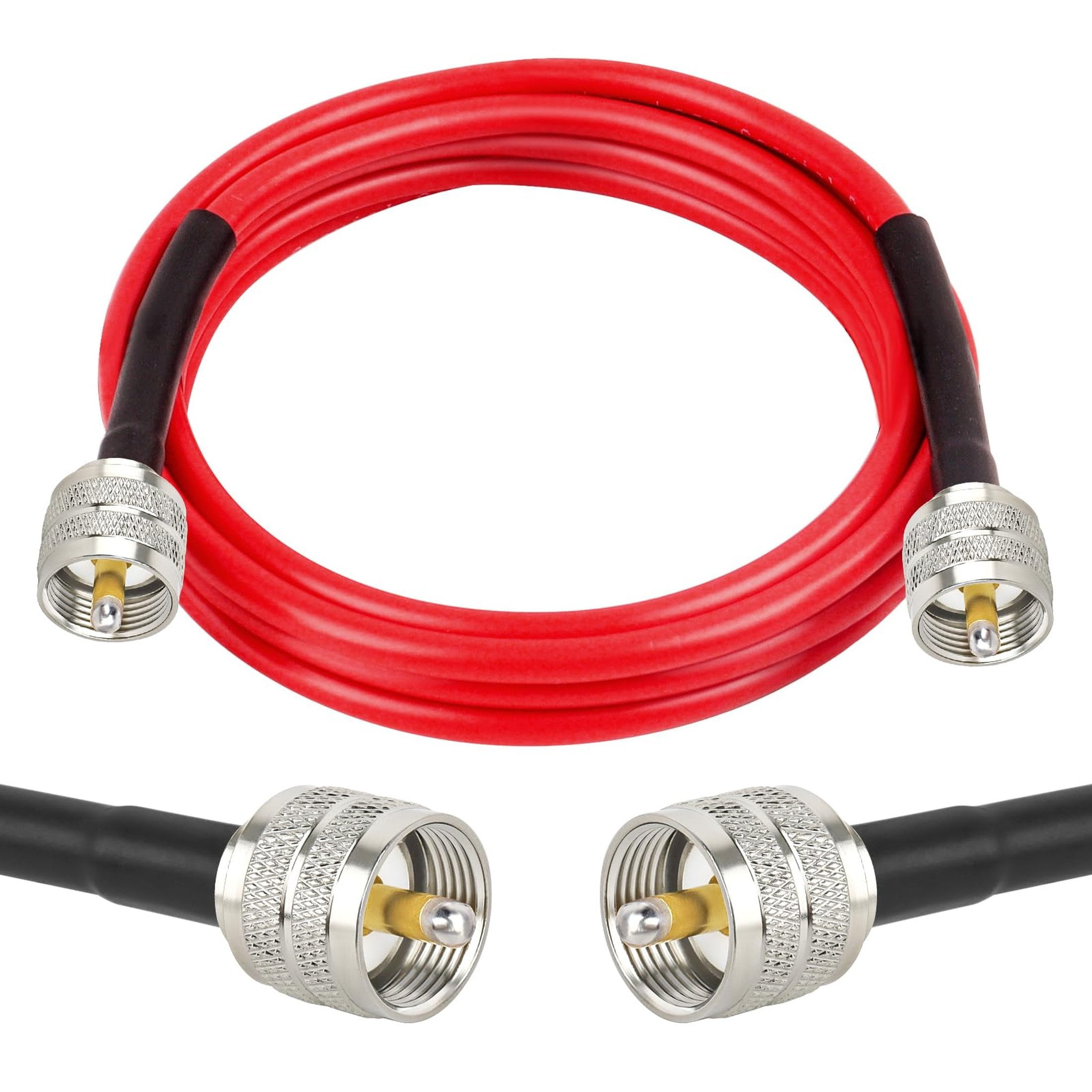 Coaxial Connection 6FT RG58 UHF Male to Male Low Loss Cable - Walmart.com