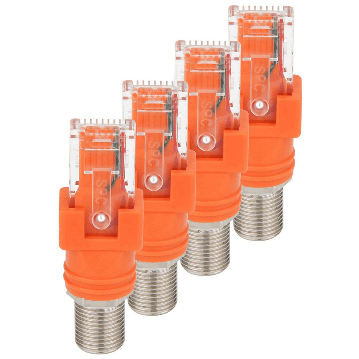 Coaxial to Ethernet Adapter, 8 Pack Coax RF F Female RJ45 Male ...