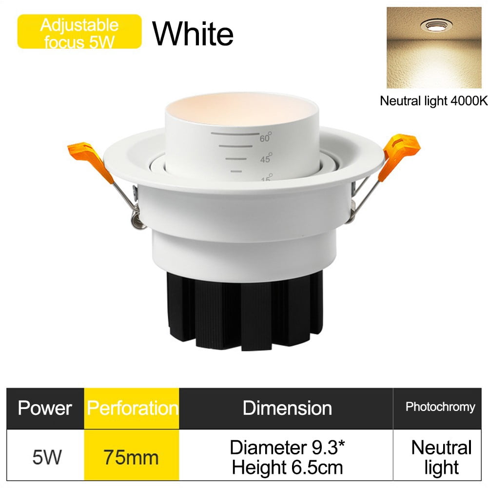 Cob Ceiling Light Fixture Zoomable Focus Lamp Picture Spotlight Living ...