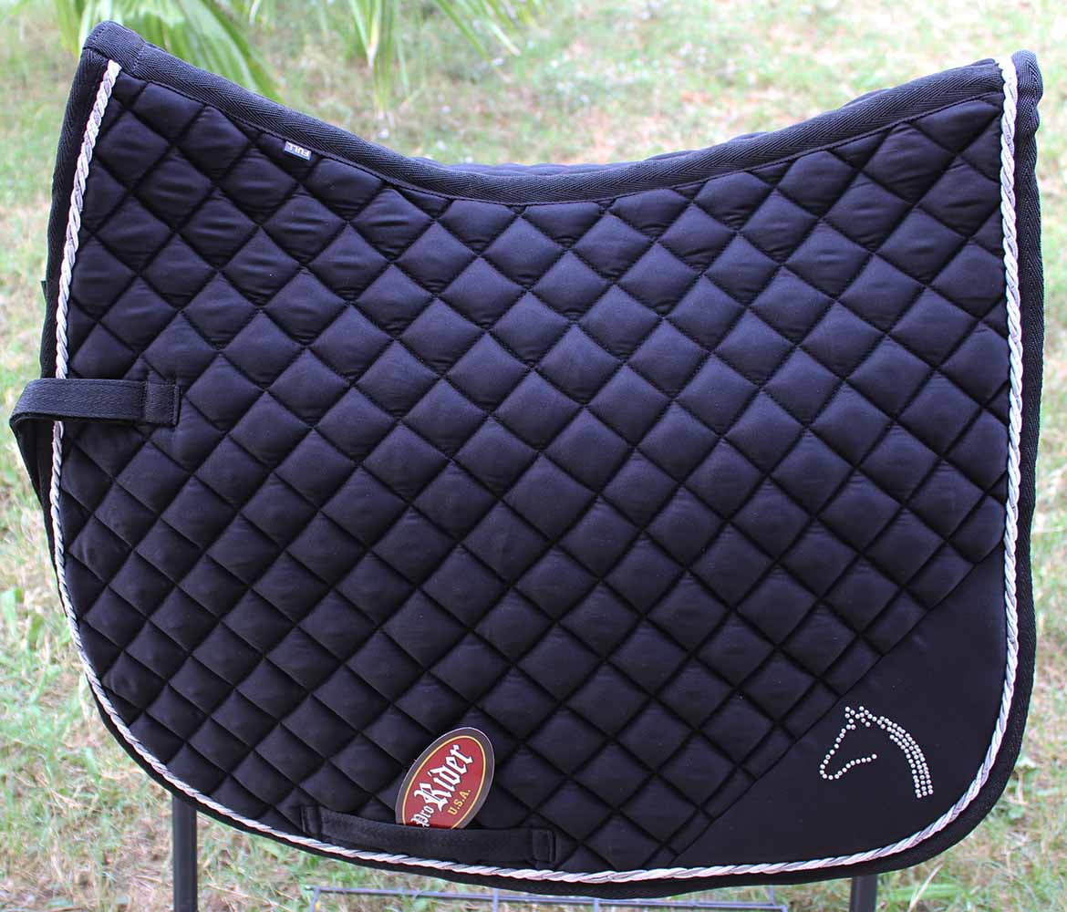 Cob English Black All-Purpose Quilted Trail Riding Saddle Pad ...