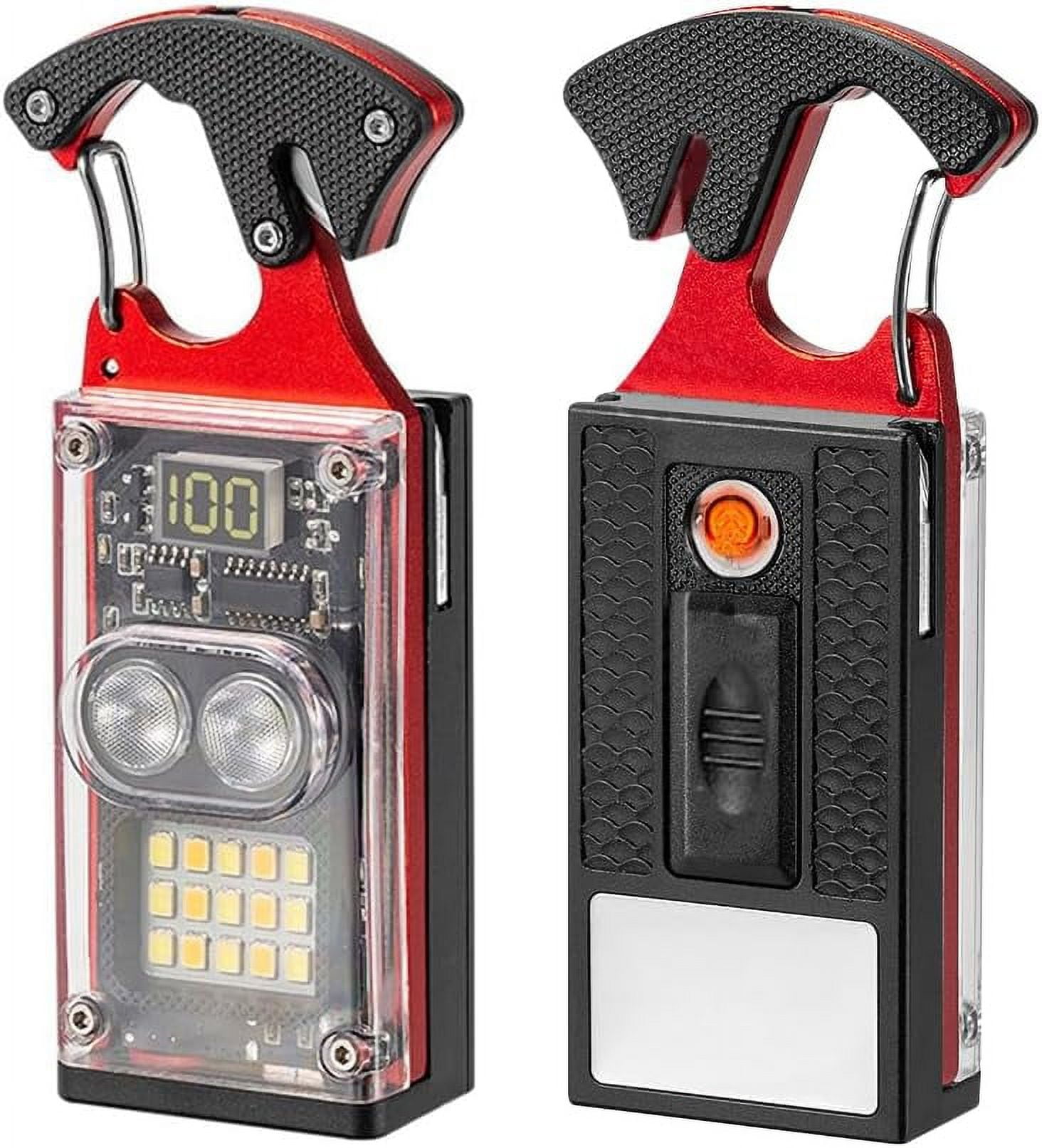 Cob Keychain Work Light, Keychain Flashlights, Multifunctional Rechargeable LED Small Flashlight ...