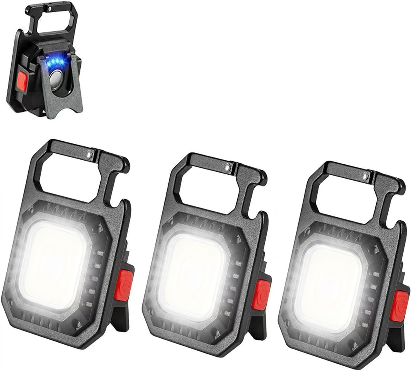 Cob Mini Keychain Flashlights 2000Lumen 7 Modes, Cob Light Rechagerable ...