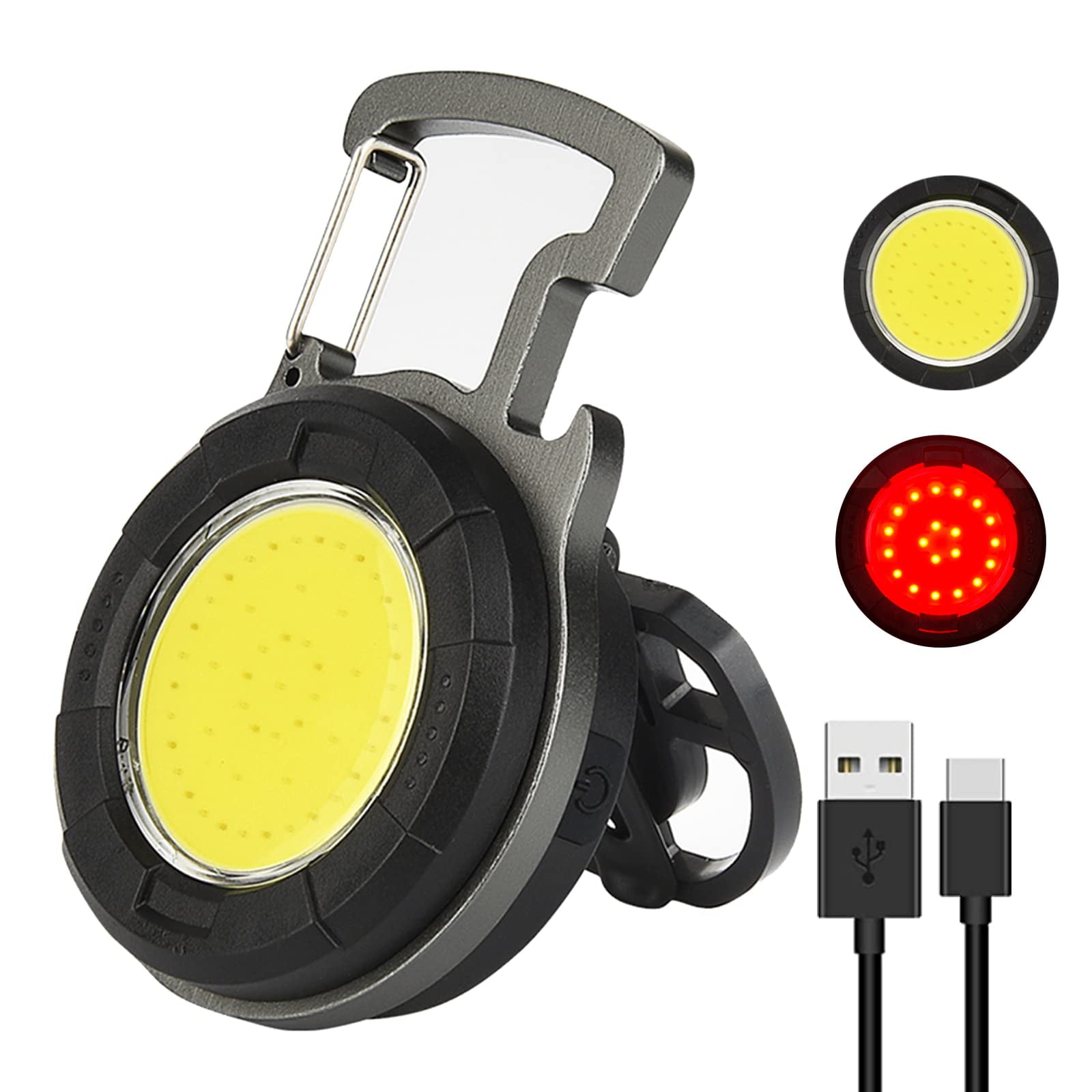 Cob Small Keychain Work Light, Bright Rechargeable Mini Keychain ...