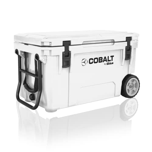 Cobalt 55 Quart Roto Molded Super Ice Cooler | Large Ice Chest Holds ...