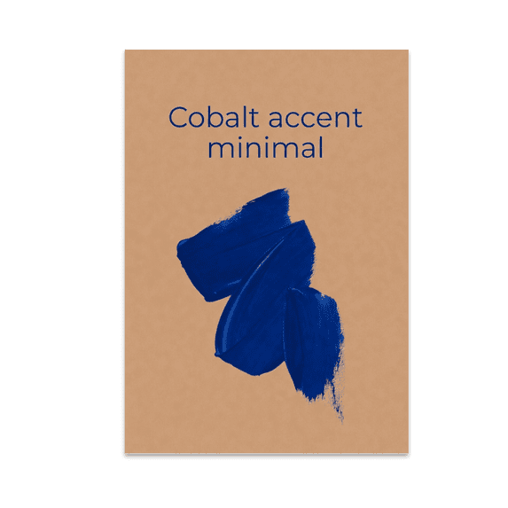 Cobalt Accent Minimal Art - Modern Decor Enthusiast - 13x19 Poster ...