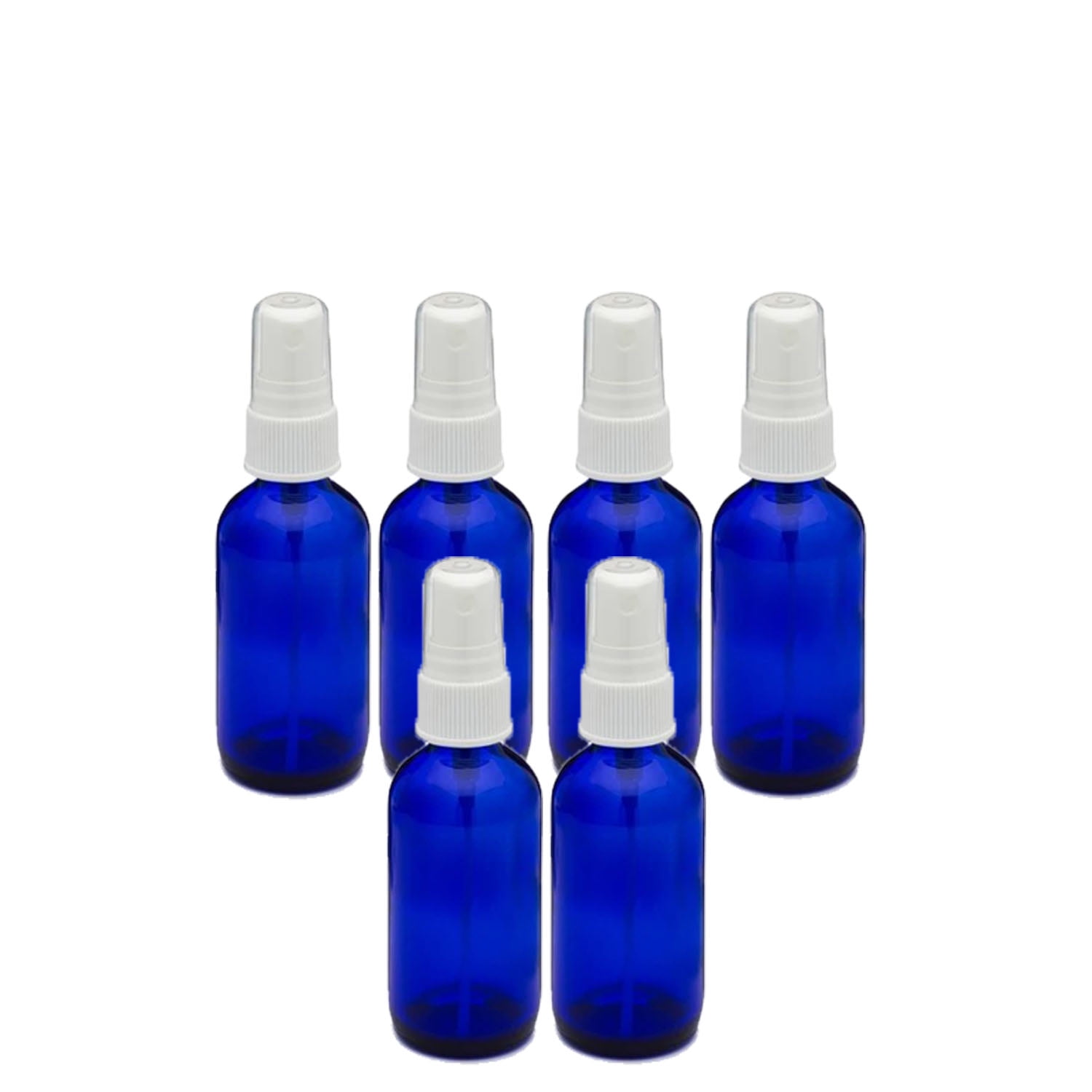 Cobalt Blue 1oz White Mist Sprayer Bottle (30ml) Pack of 6 - Glass ...