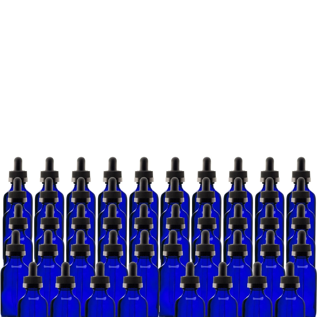 Cobalt Blue 2oz Dropper Bottle (30ml) Pack of 48 - Glass Tincture ...