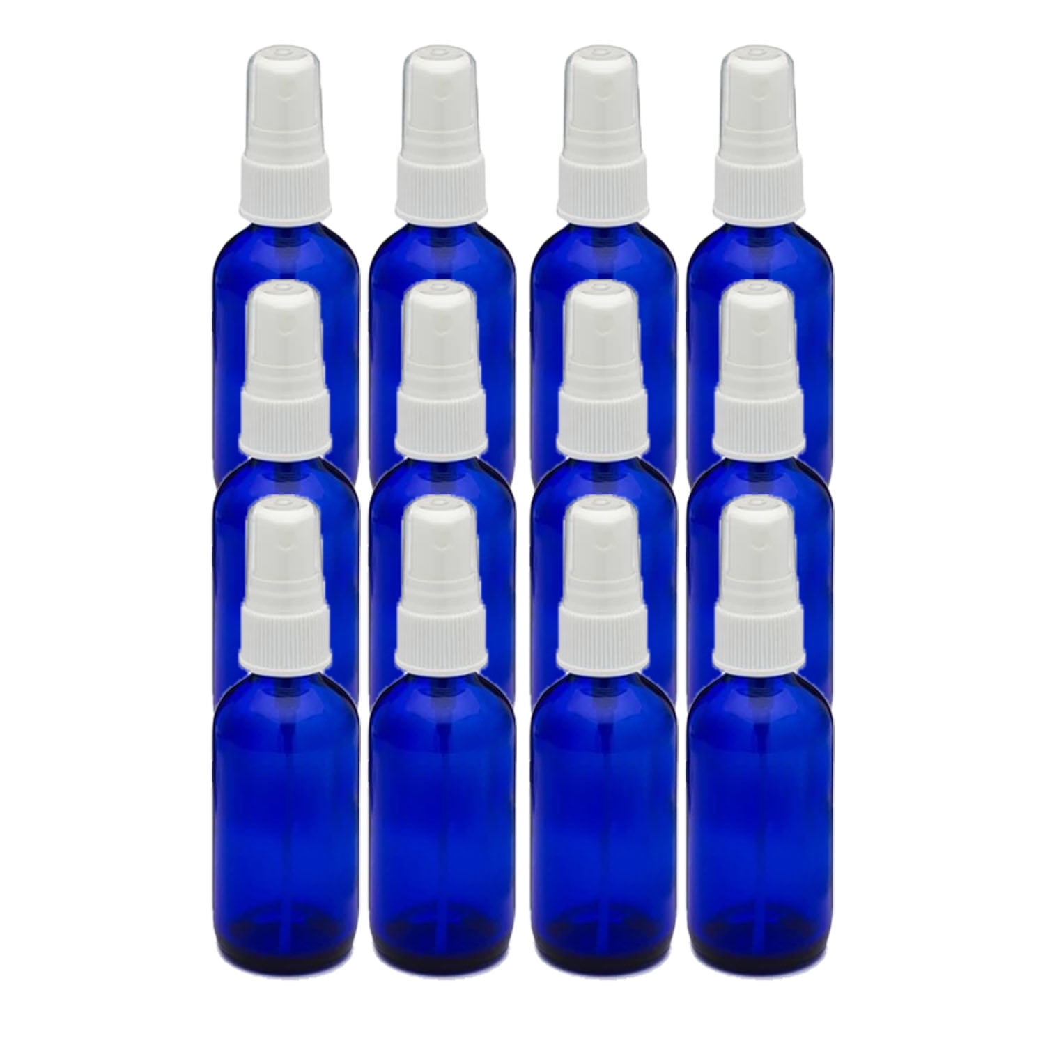 Cobalt Blue 2oz White Mist Sprayer Bottle (60ml) Pack of 12 - Glass ...