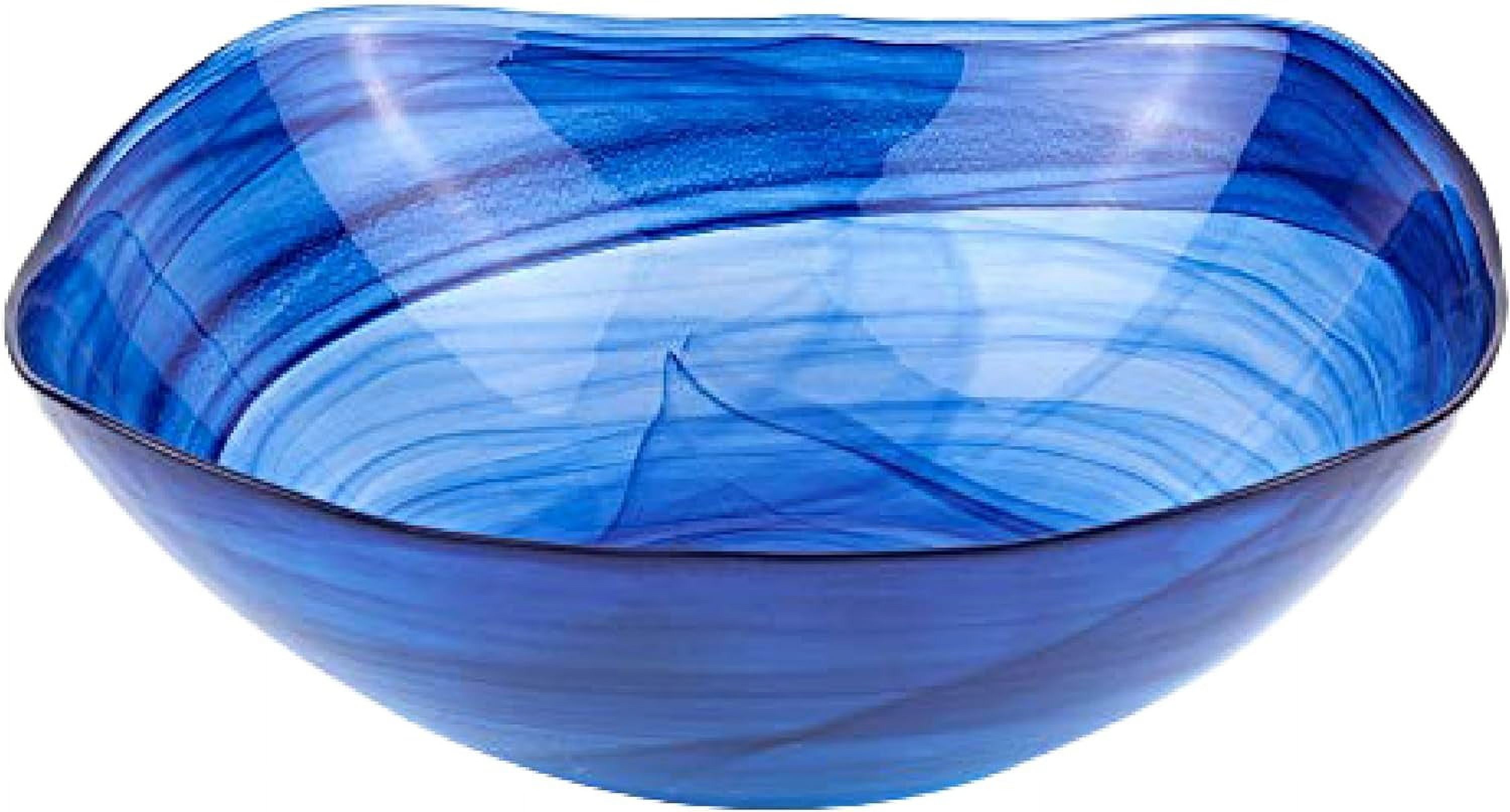 Cobalt Blue Bowl Alabaster Glass Centerpiece Serving Bowl - 10 ...