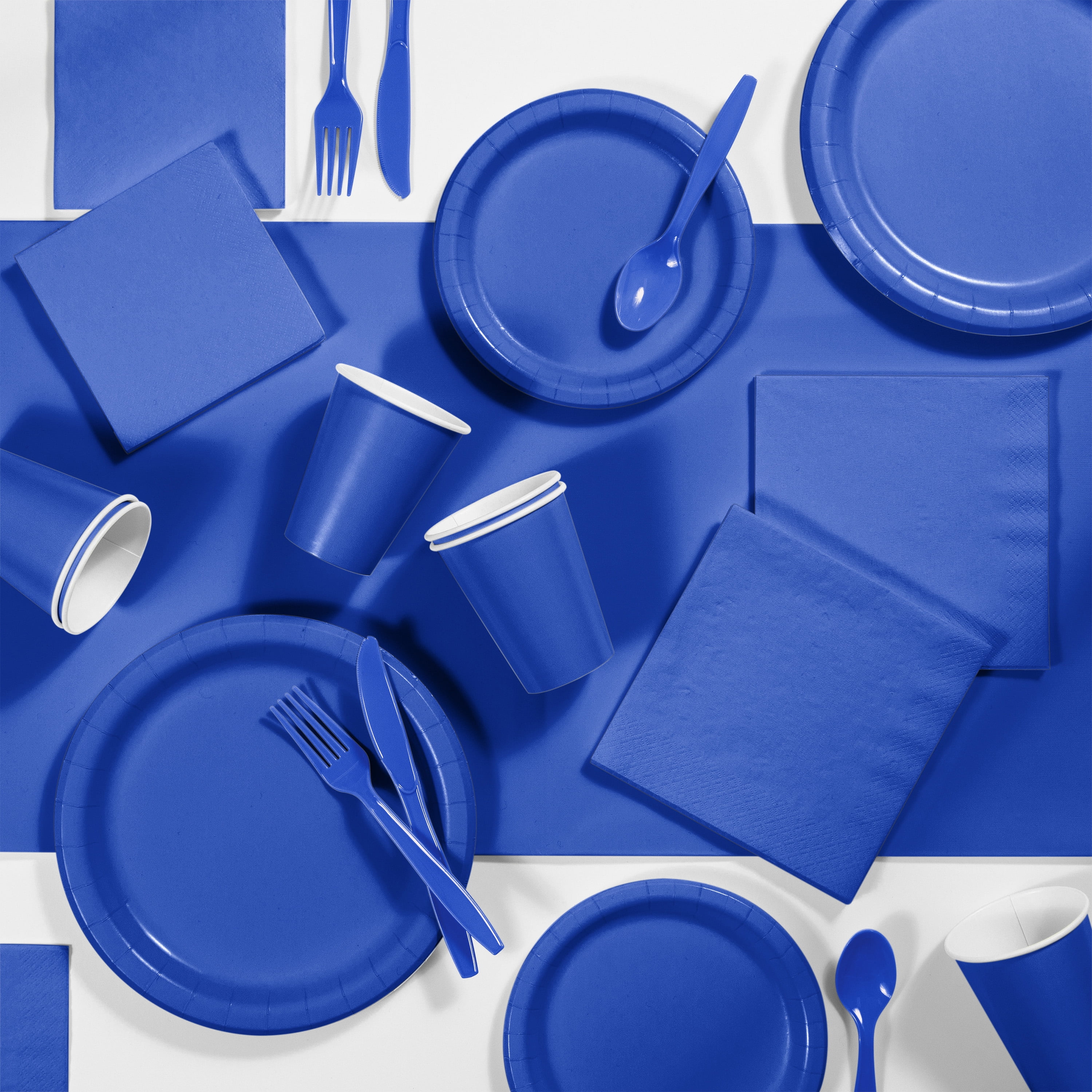 Cobalt Blue Party Supplies Kit for 24 Guests - Walmart.com