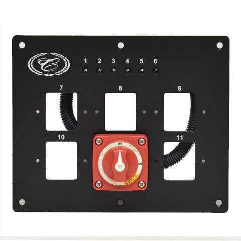 Cobalt Boat Battery Switch Panel 416586 | w/ Breakers Black Aluminum ...