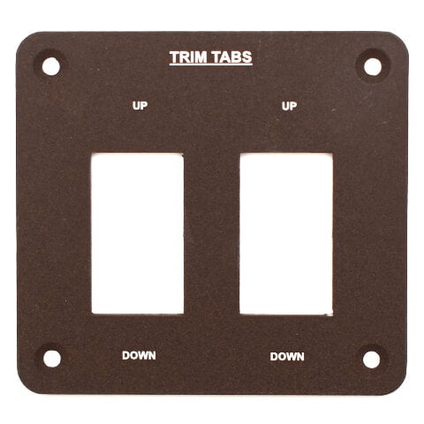 Cobalt Boat Blank Trim Tabs Switch Panel 502305WB | Brown Aluminum ...
