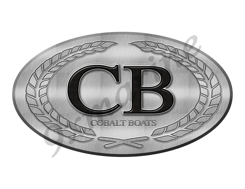 Cobalt Boat Sticker Brushed Metal Look - 10" long - Walmart.com