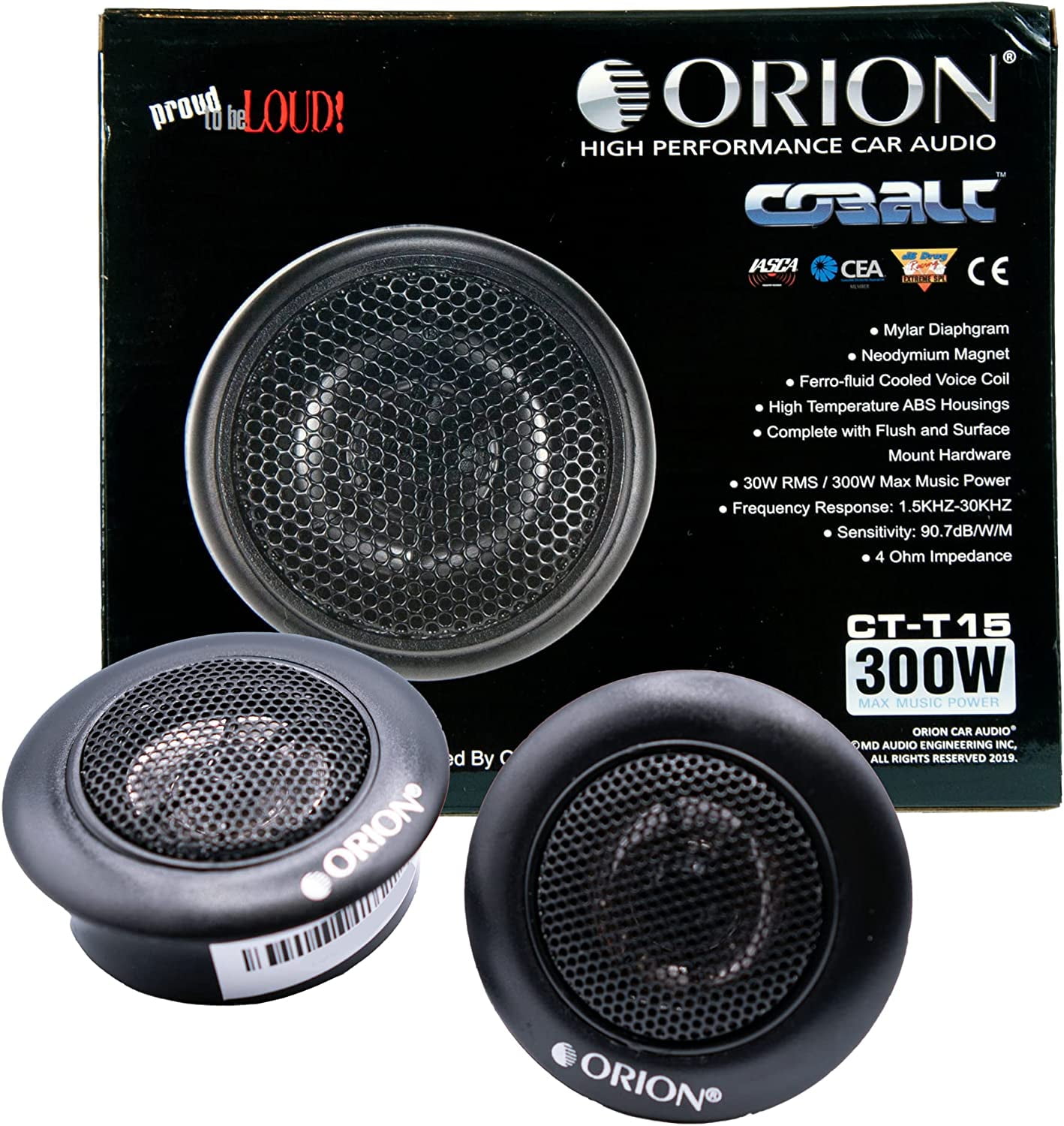 Cobalt Series CT-T15-1” Neodymium Silk Dome Tweeters | Silk Diaphragm ...
