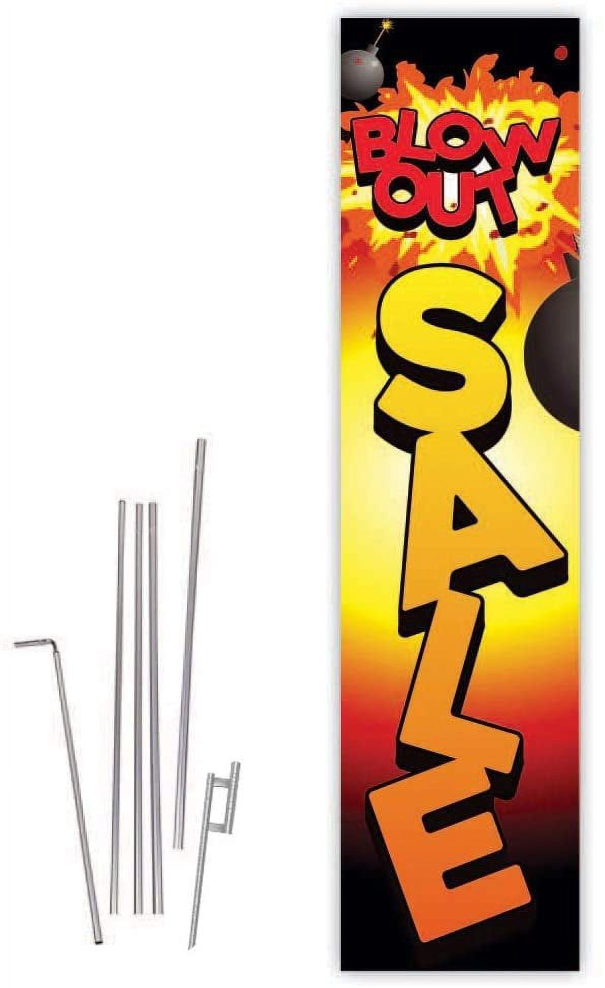 Cobb Promo Blowout Sale Black/Yellow Rectangle Boomer Flag with ...