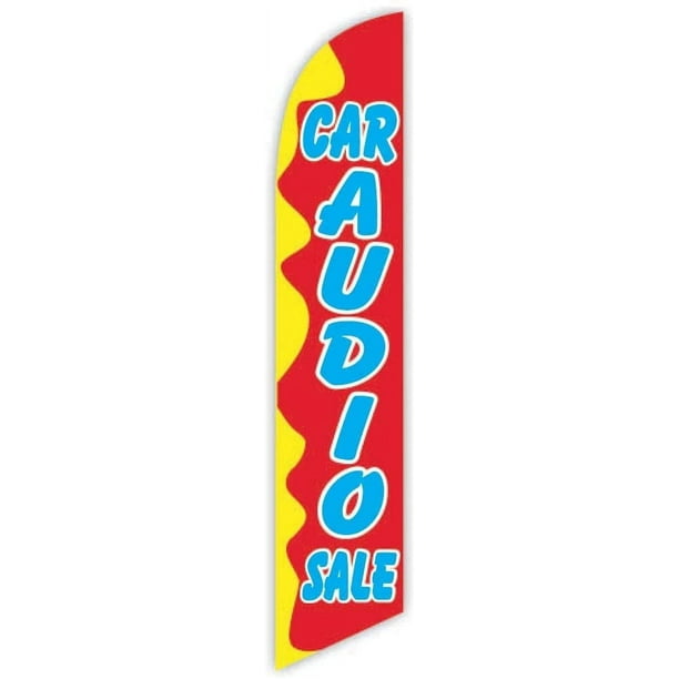Cobb Promo Car Audio Sale Yellow/Red Advertising Feather Flag 12ft ...