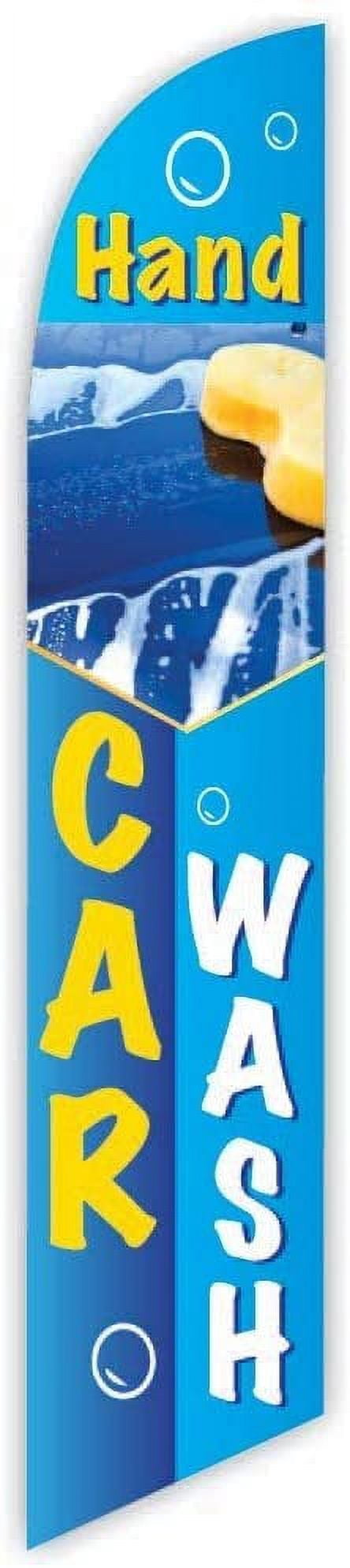Cobb Promo Hand Car Wash Sky Blue Advertising Feather Flag 12ft ...
