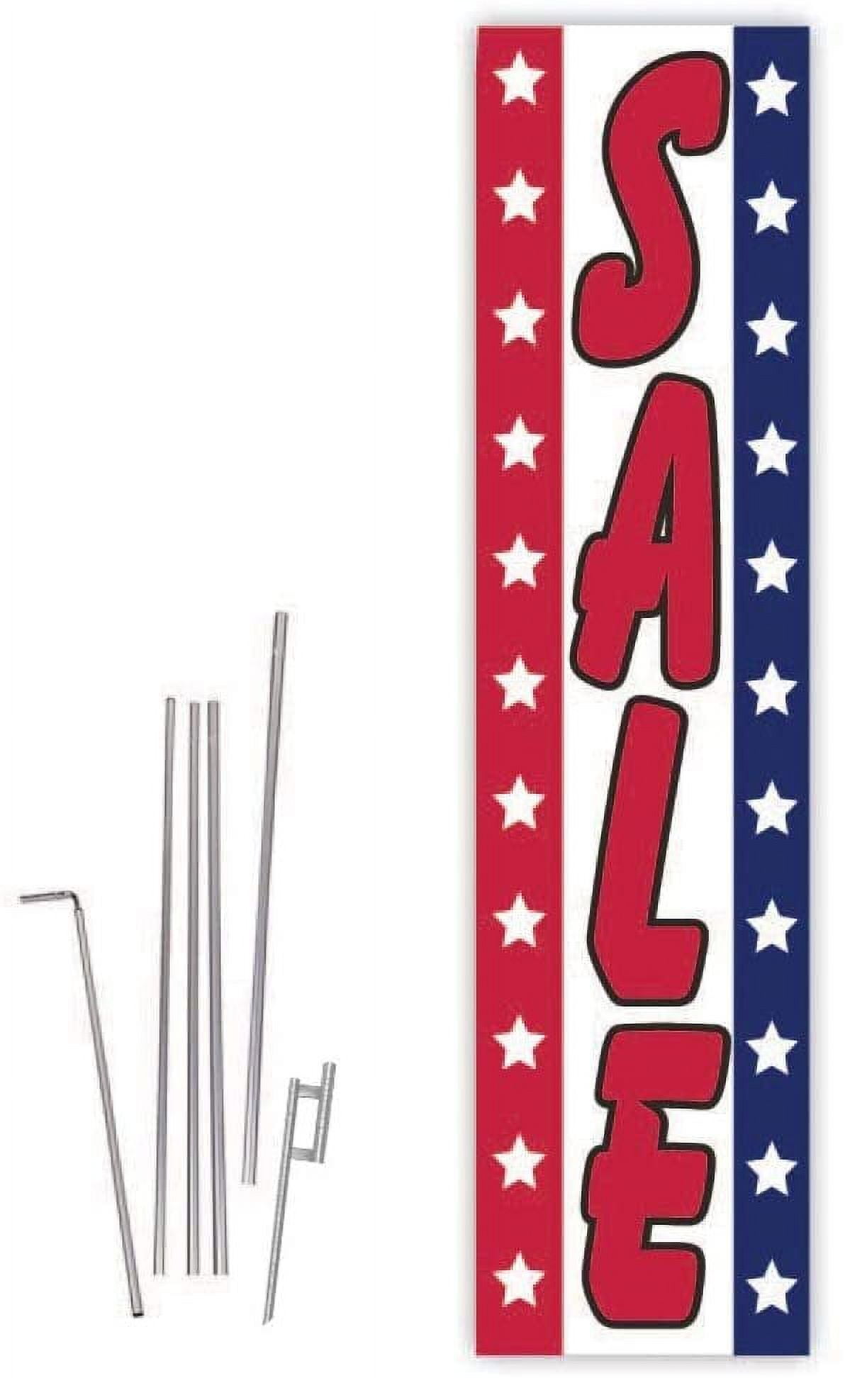 Cobb Promo Sale Patriotic/Red Rectangle Boomer Flag with Complete 15ft ...