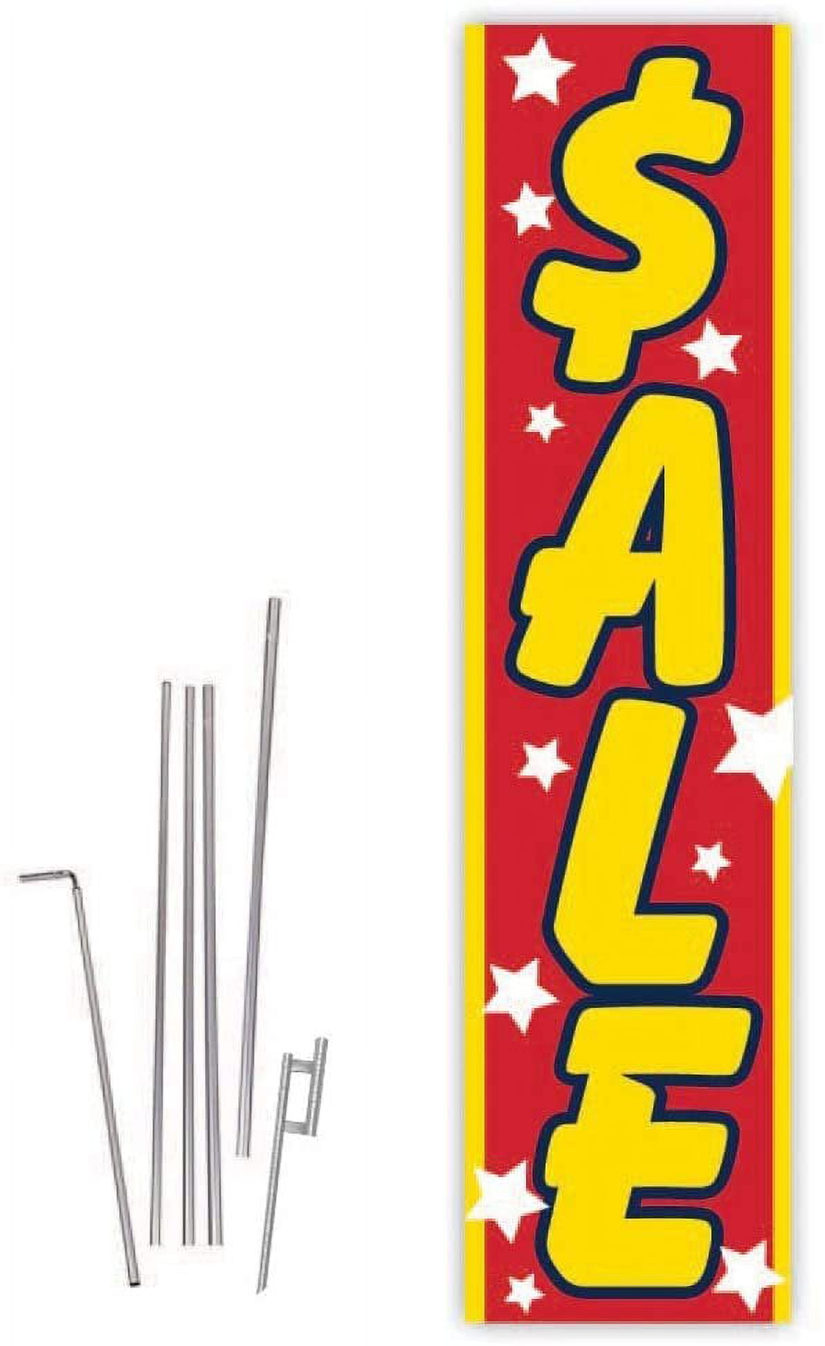 Cobb Promo Sale Red/Yellow Rectangle Boomer Flag with Complete 15ft ...