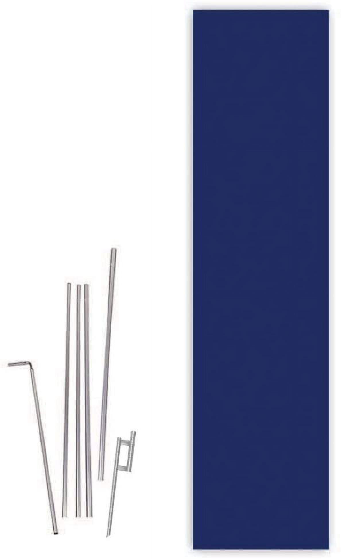 Cobb Promo Solid Dark Blue Rectangle Boomer Flag with Complete 15ft ...