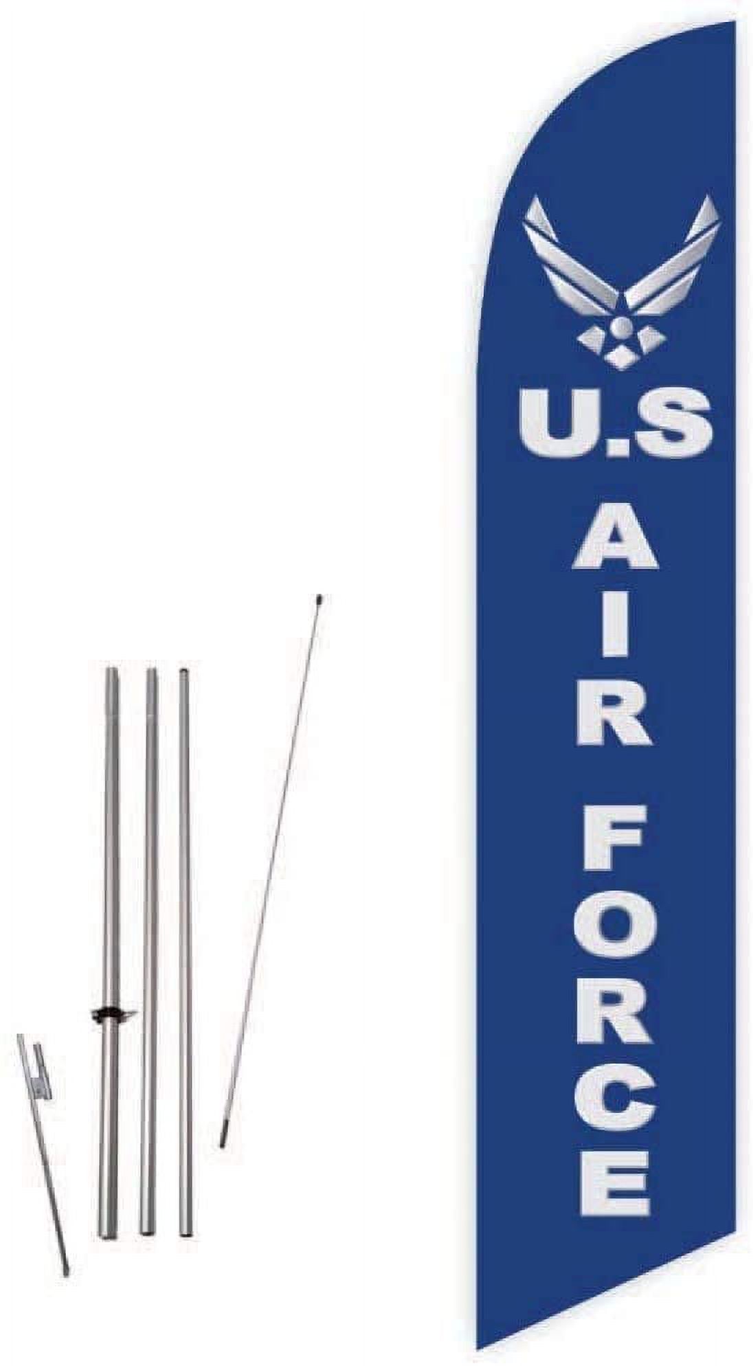 Cobb Promo US Air Force Blue Feather Flag with Complete 15ft Pole kit ...