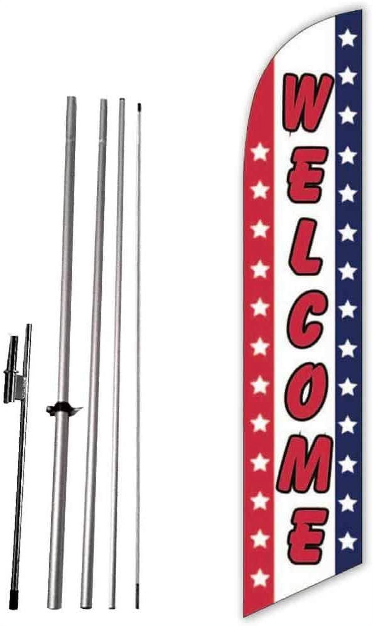 Cobb Promo Welcome Stars and Stripes Advertising Feather Flag Banner ...
