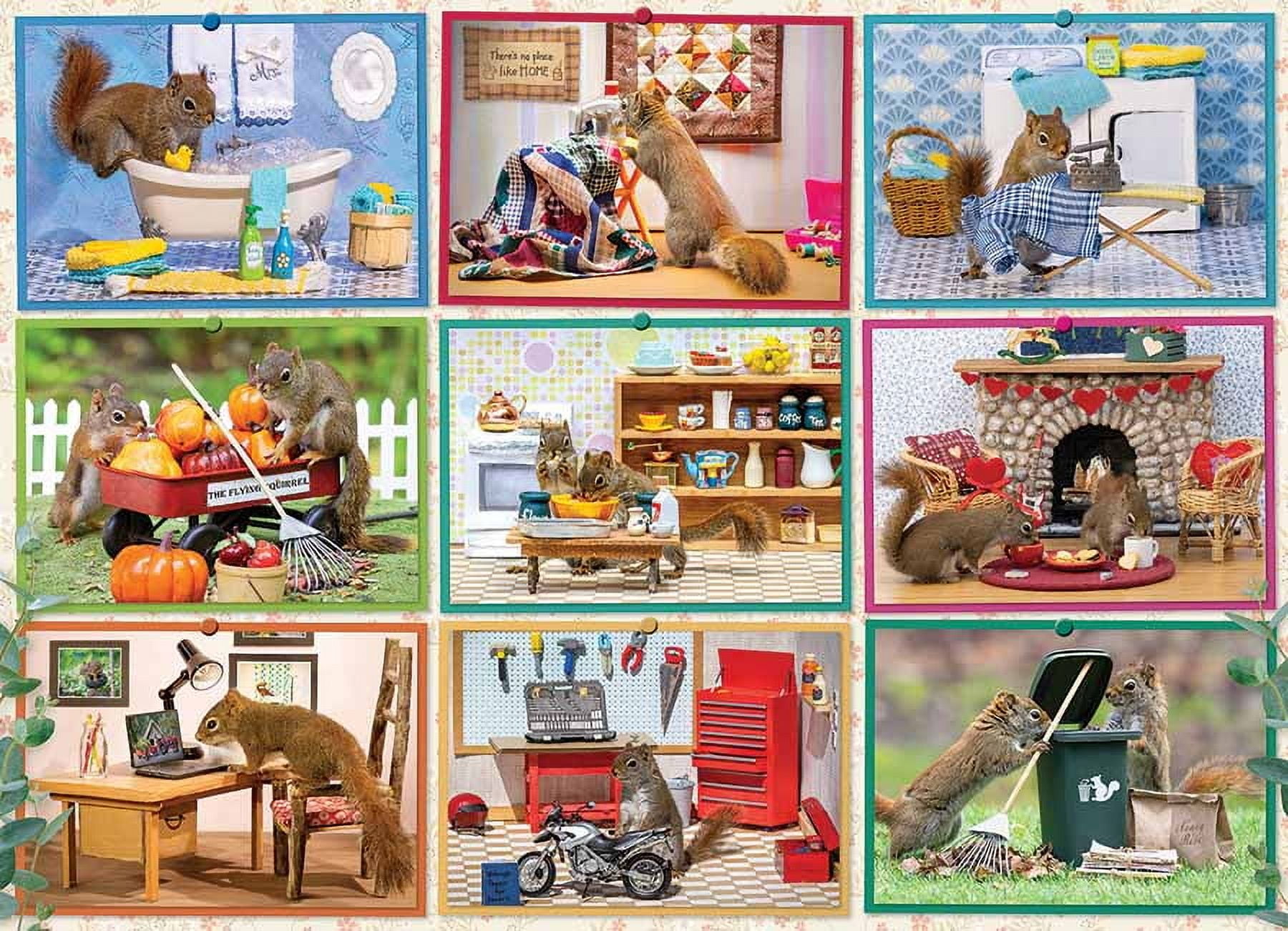 Cobble Hill Squirrels at Home Jigsaw Puzzle - Walmart.com