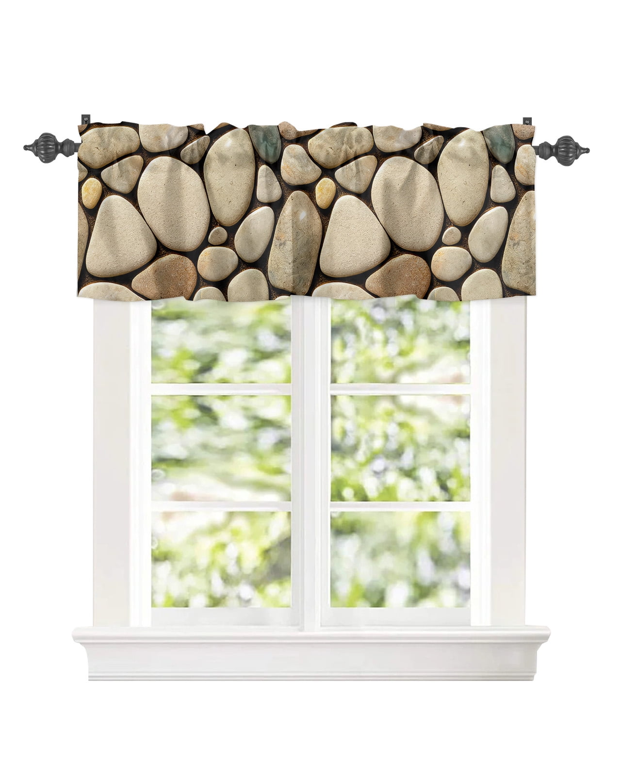 Cobble Stone Seamless Style Window Treatment Panel for Living Room ...