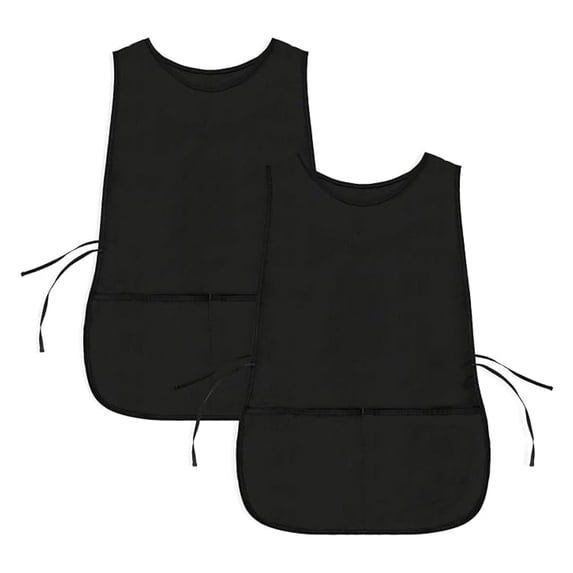 Cobbler Apron 2 Pockets Smock Regular 28.5" x 18.5" Black (2 Pack ...