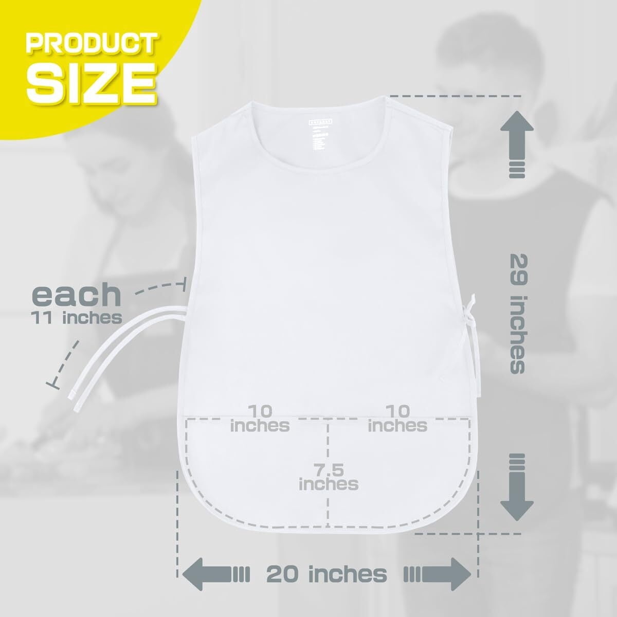 Cobbler Apron for Women Men with 2 Pockets Waterproof Art Smock Aprons ...