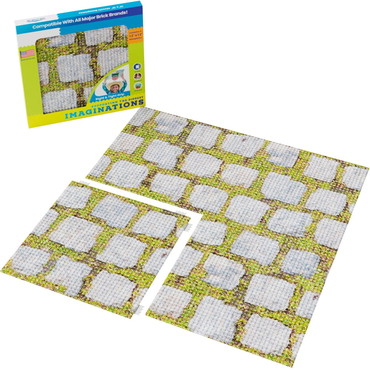 Cobblestone Baseplate (4Pack) - Walmart.com