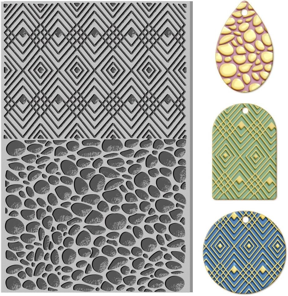 Cobblestone Clay Texture Mat Stone Wall and Plaid Pattern Clay Modeling ...