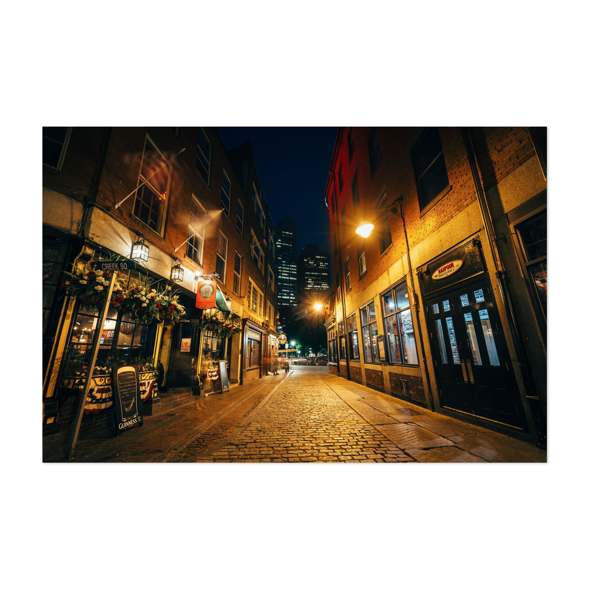 Cobblestone Marshall Street - Boston Massachusetts Photography Unframed ...