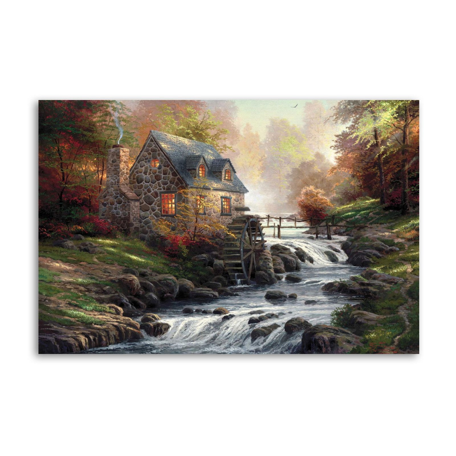 Cobblestone Mill Canvas Art Poster and Wall Art Picture Print Modern ...