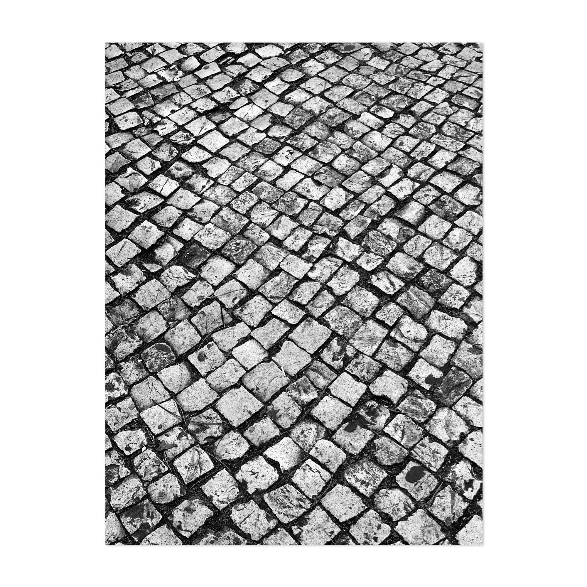 Cobblestone Patterns - Photography Black and White Pattern Abstract ...