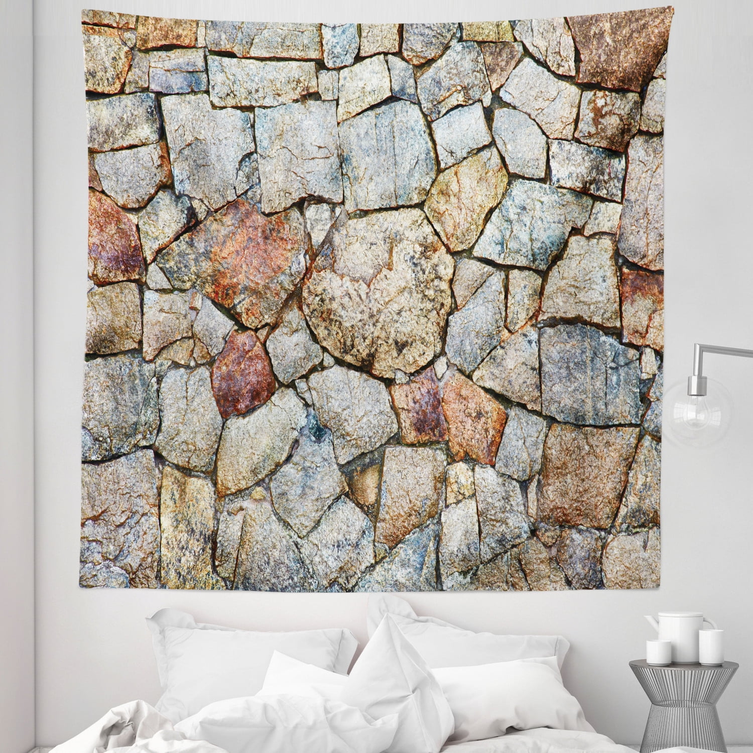 Cobblestone Tapestry, Realistic Illustration of Antique Style Rustic ...