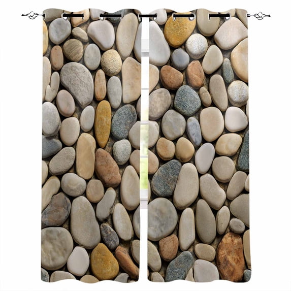 Cobblestones Blackout Curtains for Bedroom/Living Room, Thermal ...