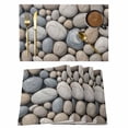 Cobblestones Cotton Linen Placemats Set of 4, Stone Textures Abstract ...