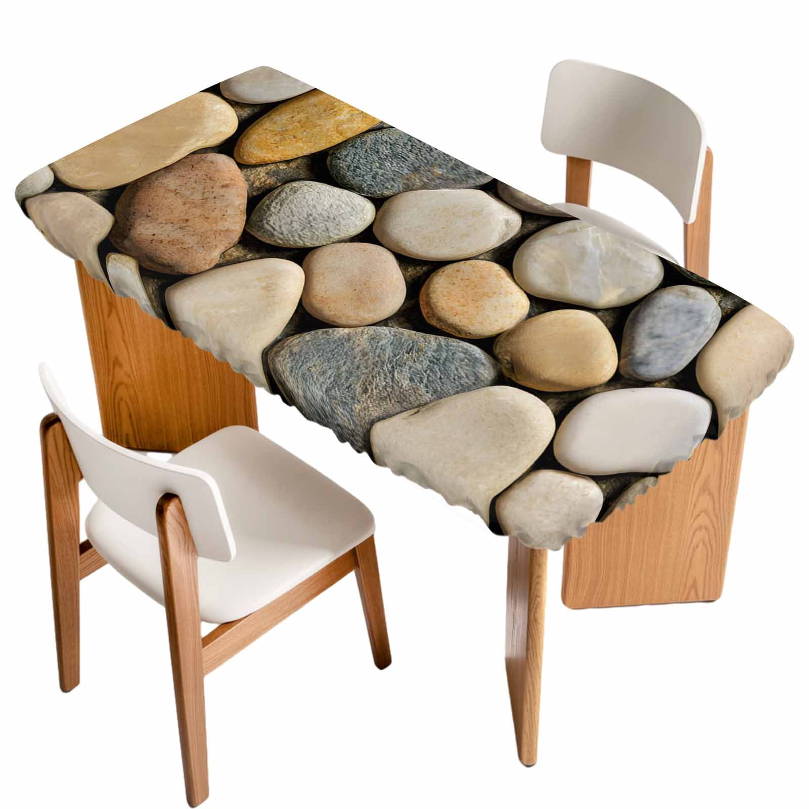 Cobblestones Table Cloths for 6 Foot Rectangle Tables, Gravel Rock ...