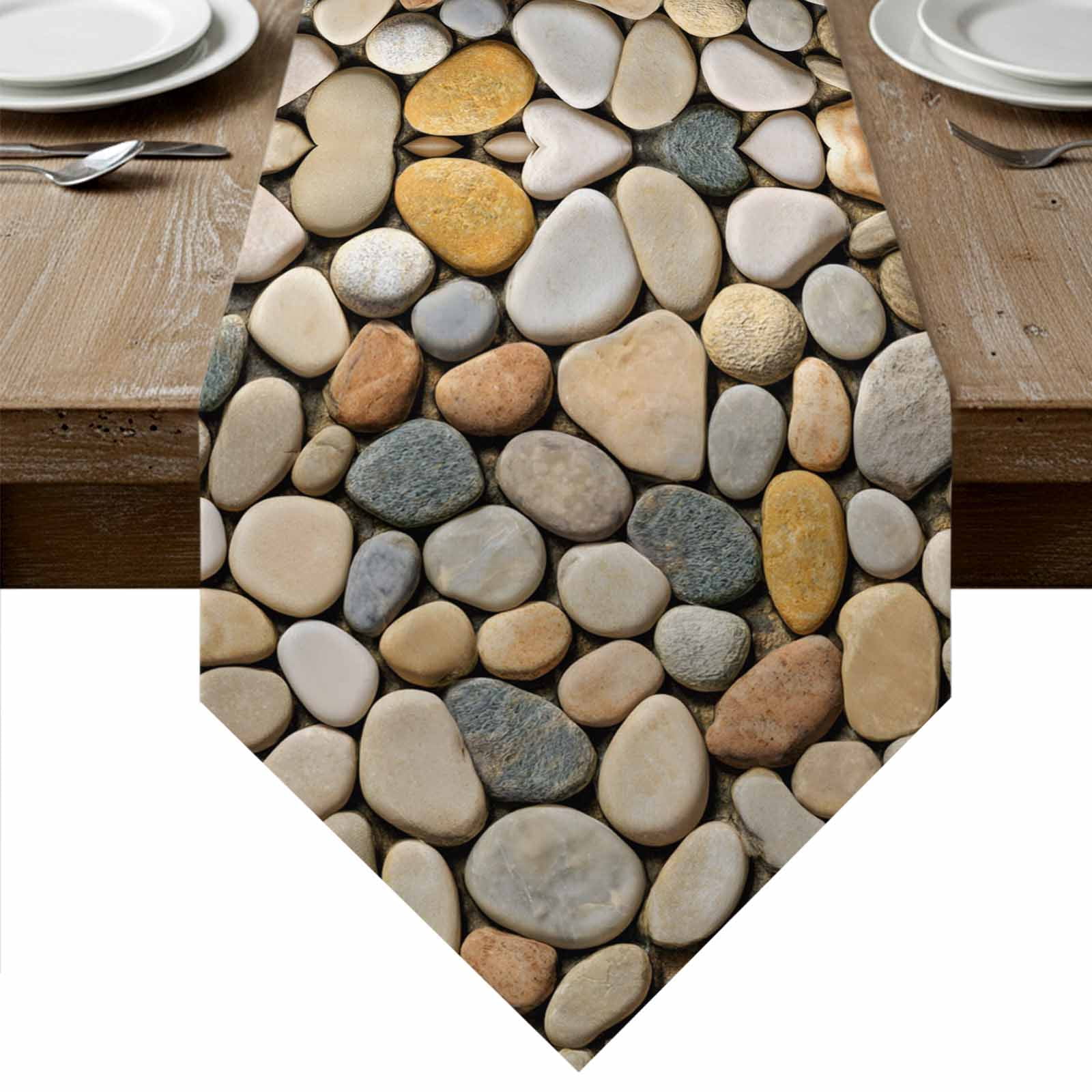 Cobblestones Table Runner Linen Burlap Table Runner 36 Inches Small ...