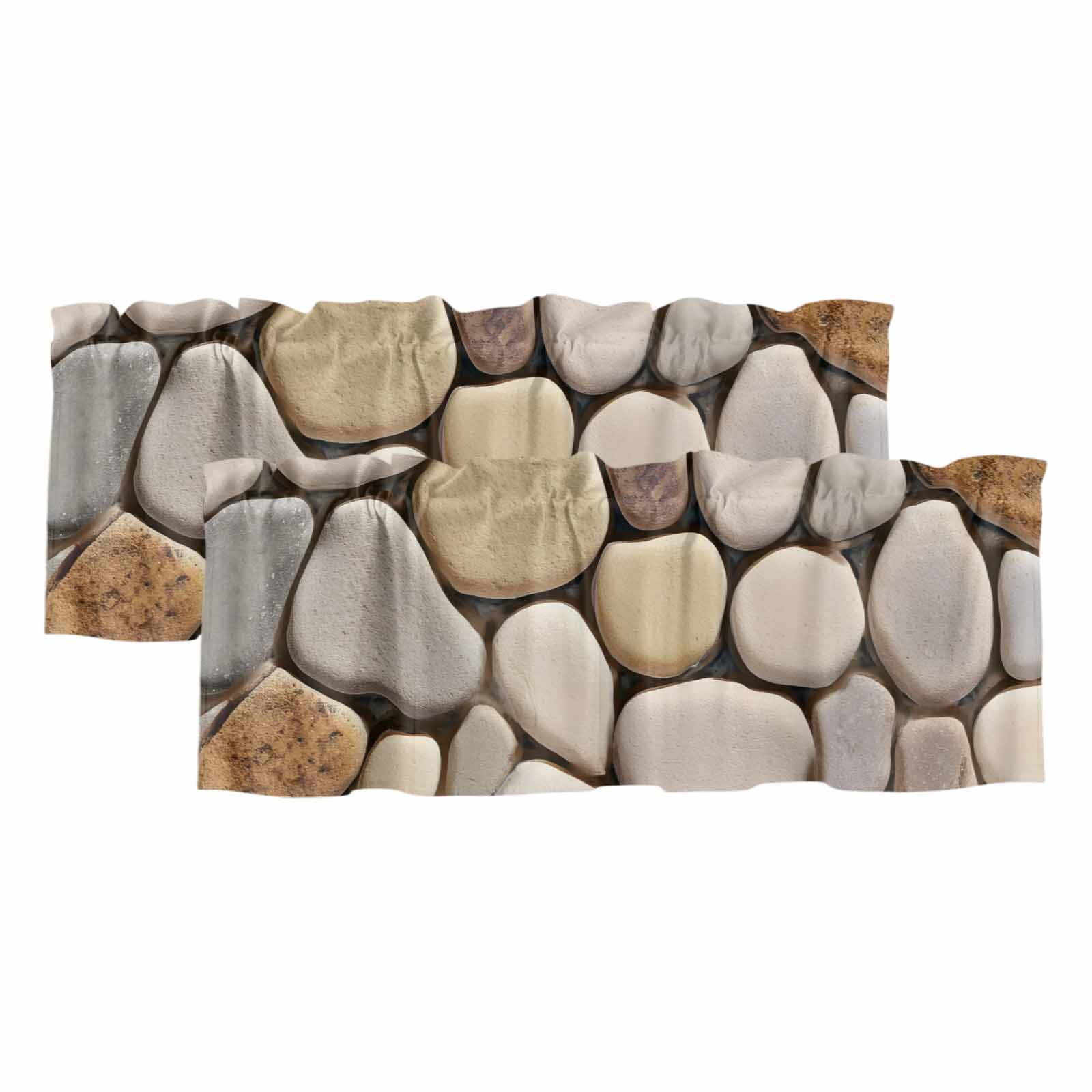 Cobblestones Valances for Windows, Natural Stones Gravel Rock Aesthetic ...