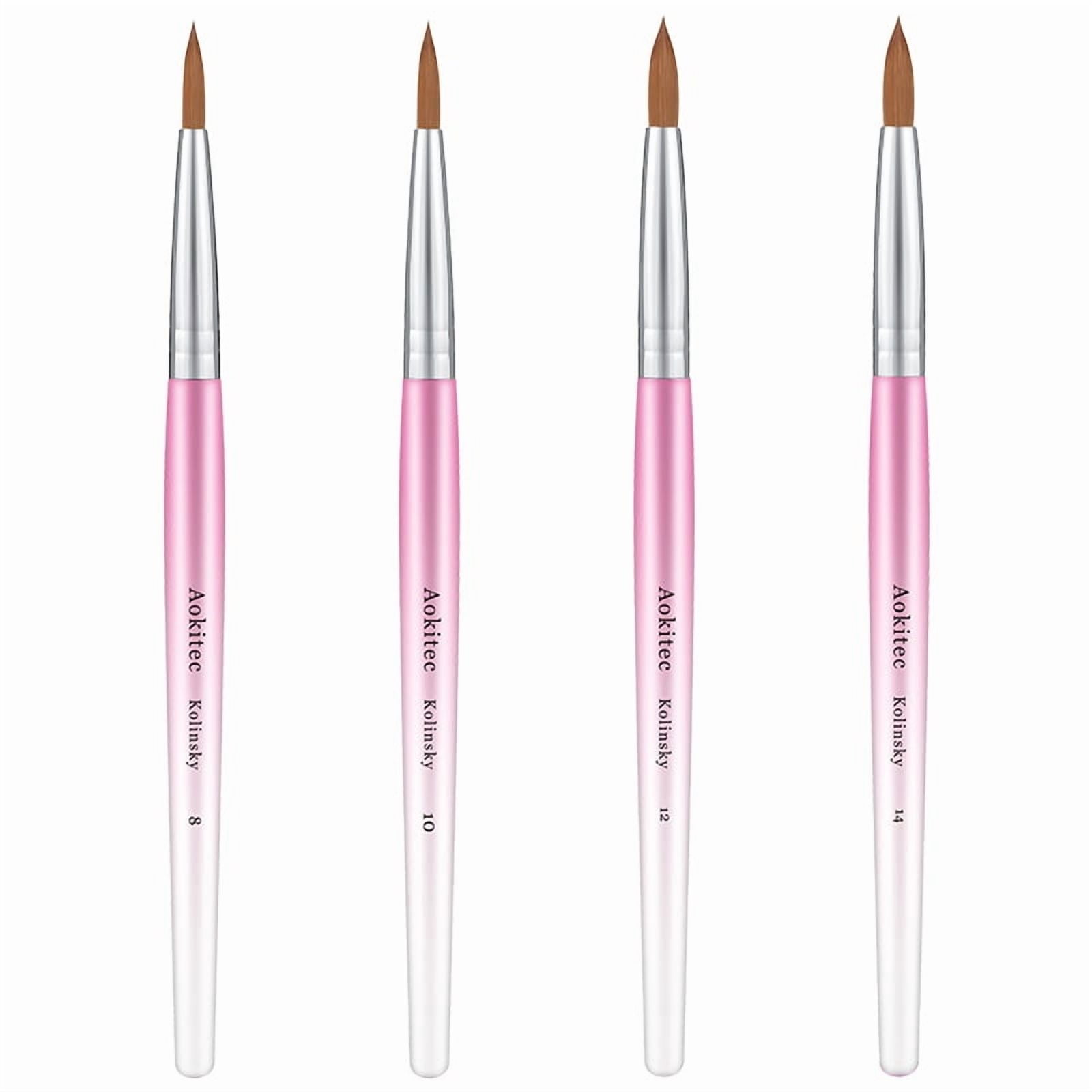 Cobear Oval Sable Gradient Nail Brush Acrylic Powder Gel Art Tool 8-22 ...