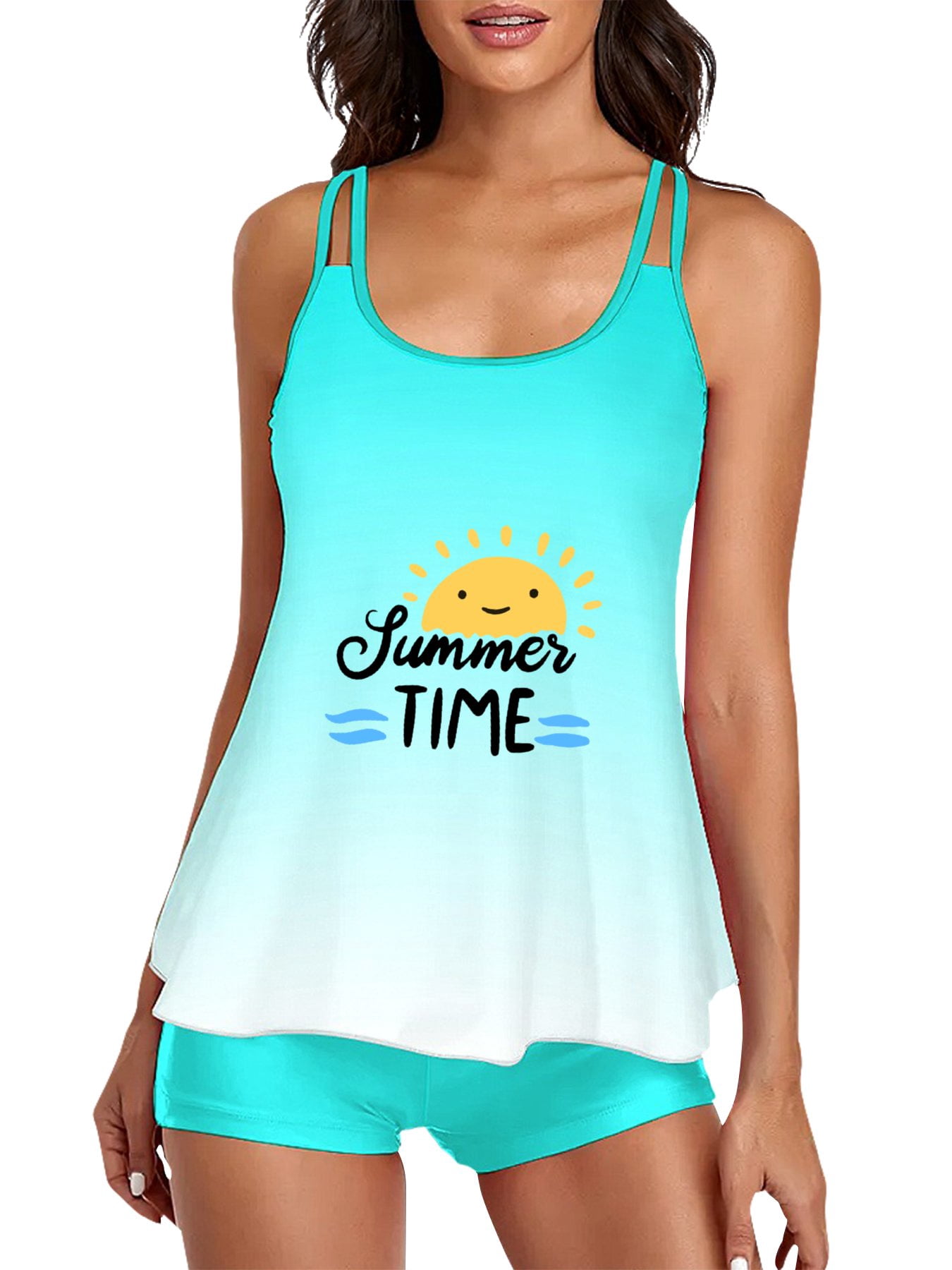 Cobear Tankini with Shorts - Women Two Piece Swimsuits Bathing Suit ...