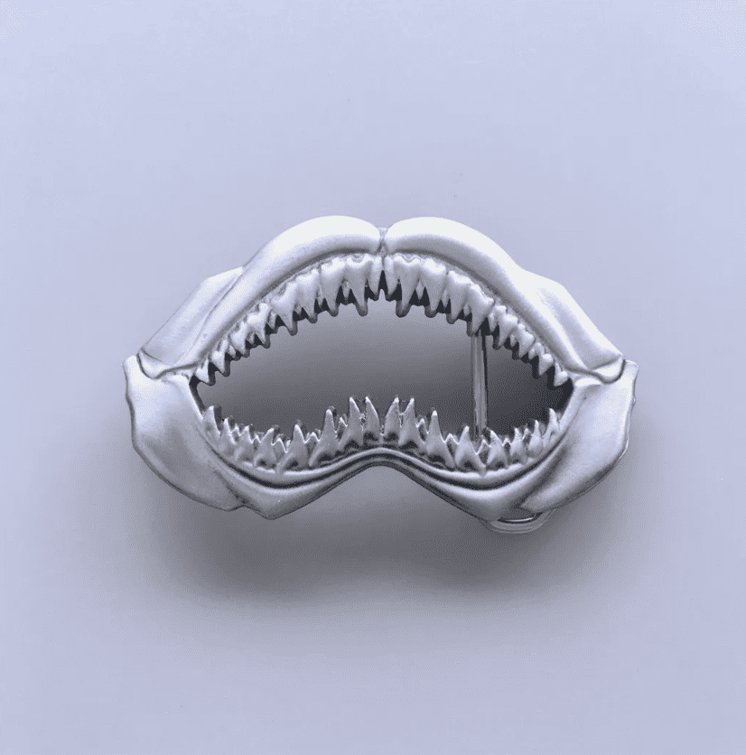 Cobear Vintage Style Sculpting Shark Teeth Belt Buckle - Walmart.com