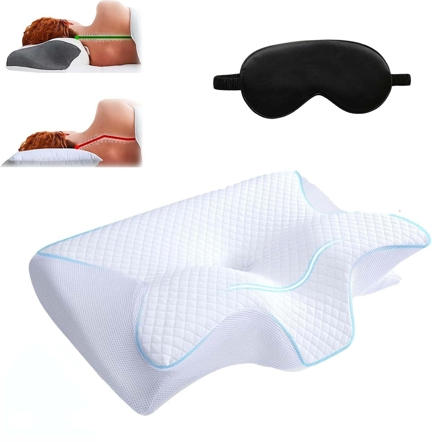 Cobio Contour Relief Pillow, Cobio Pillow, New Ergonomic Neck Support ...