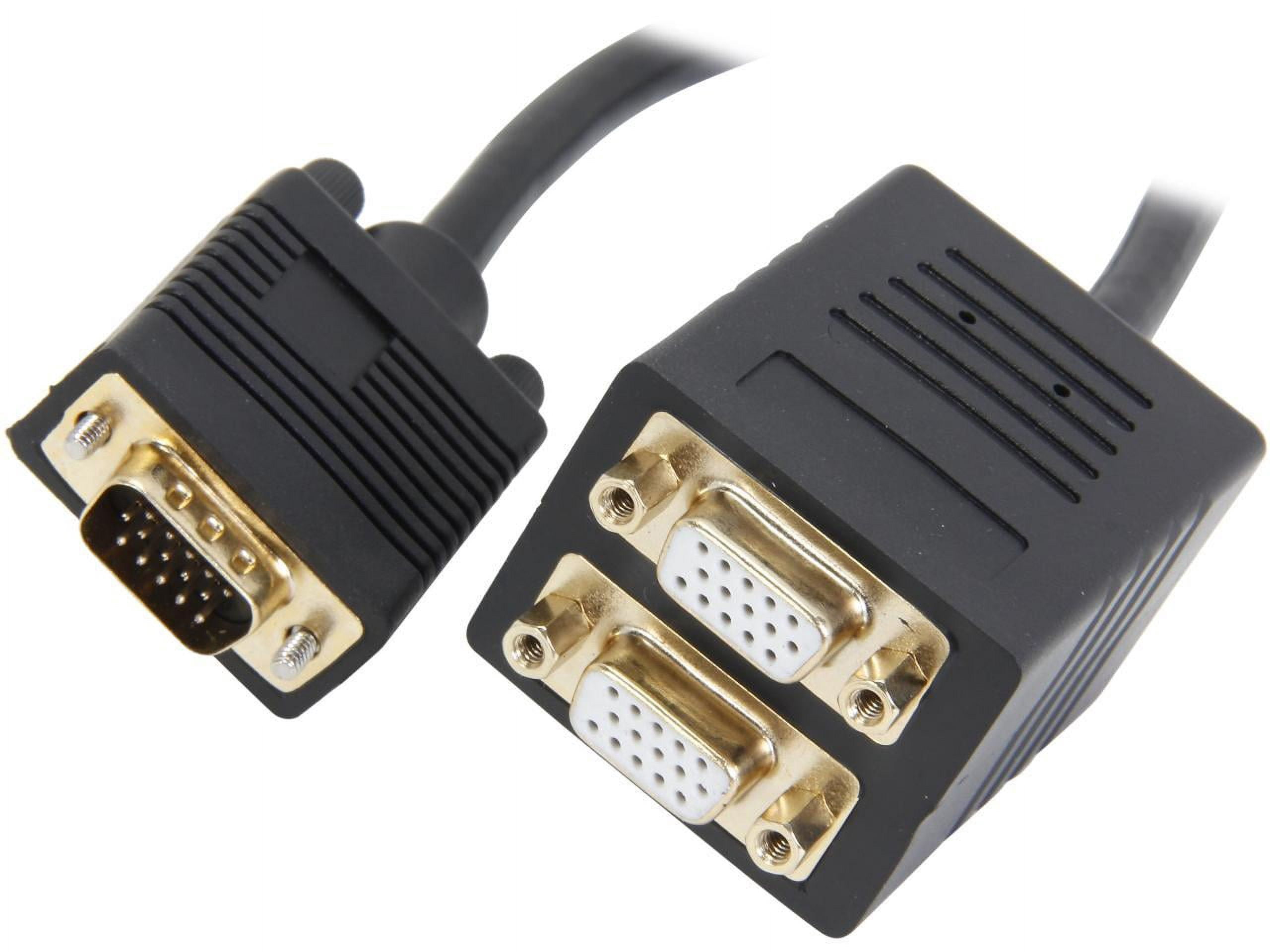 Coboc Model EA-VGASPL-MFF-1-BK 1 ft. Black Color 30AWG SVGA/VGA HD15 ...